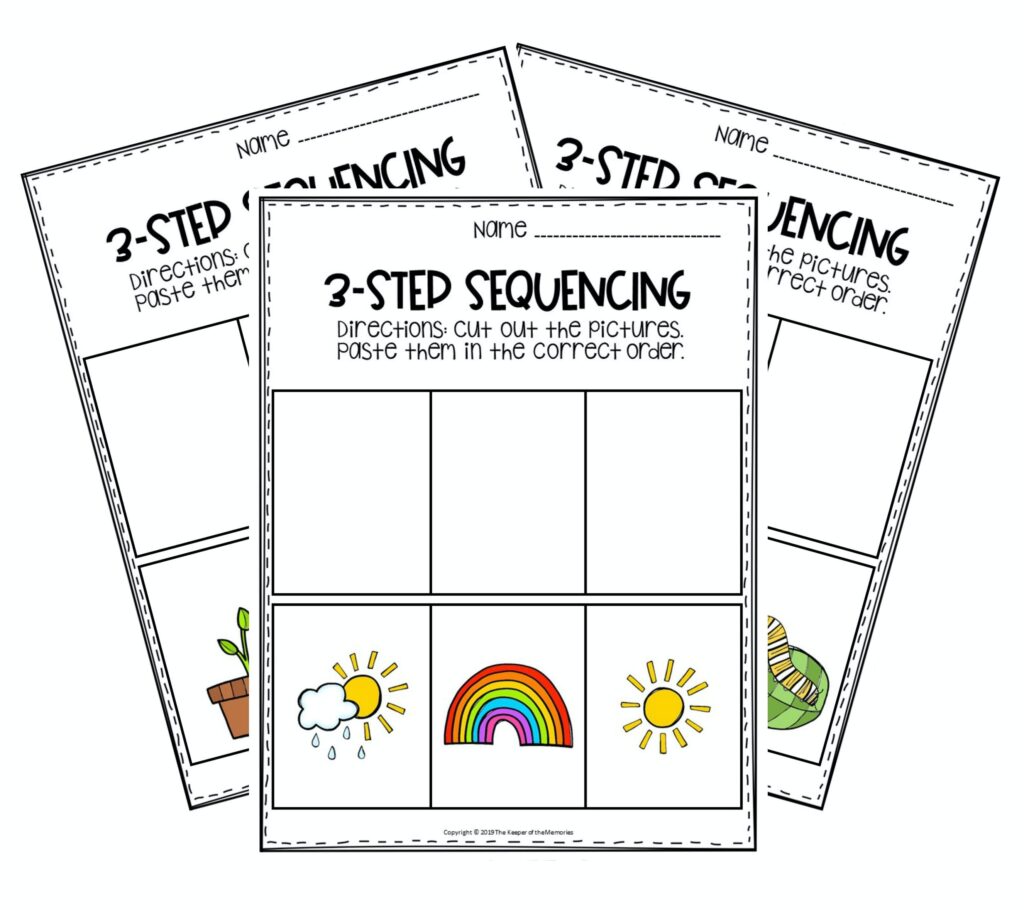 3 Step Sequencing Pictures Printable Free Pdf - kids Printable