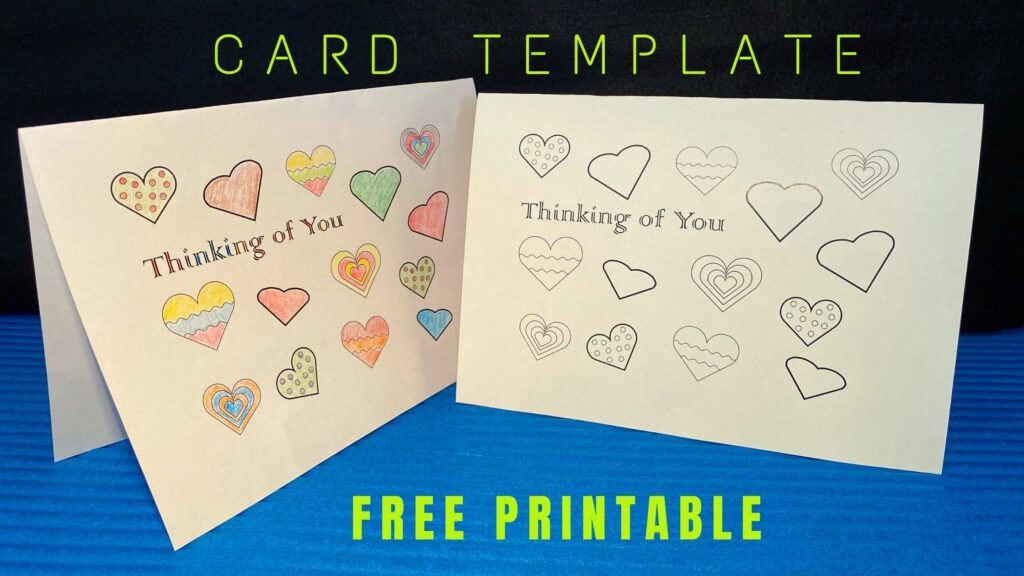 Printable Thinking Of You Card Template - kids Printable