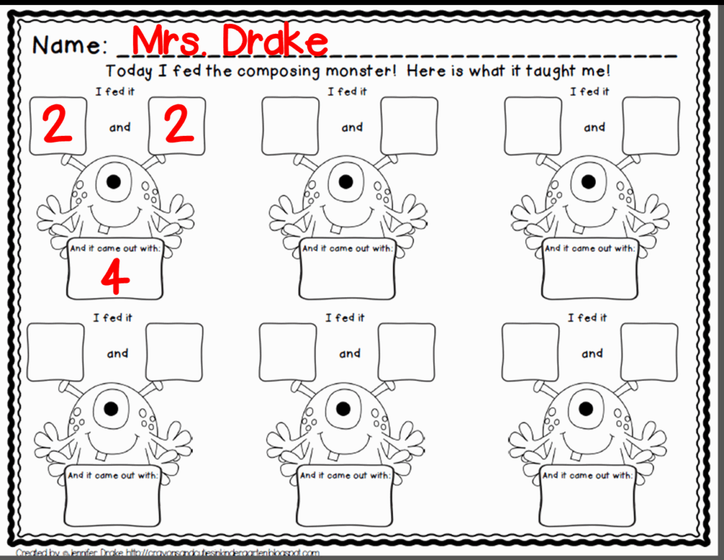 Composing And Decomposing Numbers Worksheet - kids Printable