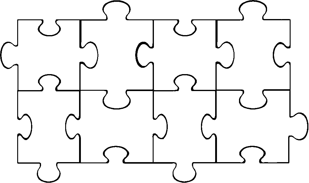 3 Piece Puzzle Template Pdf - kids Printable