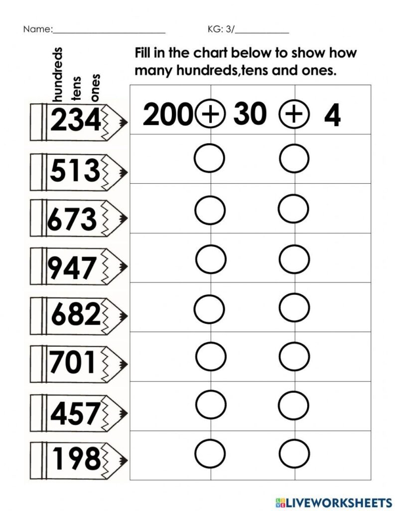 Numbers In Expanded Form Worksheet - kids Printable
