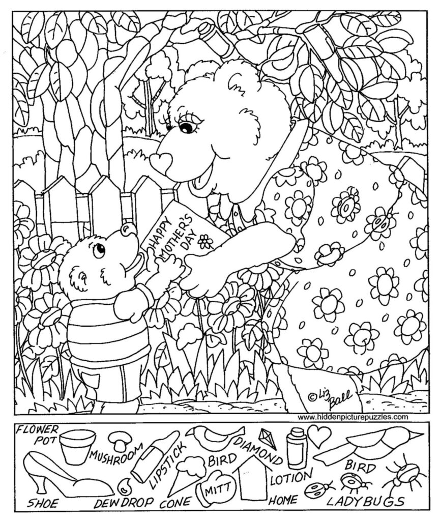 Valentine Hidden Picture Printable - kids Printable