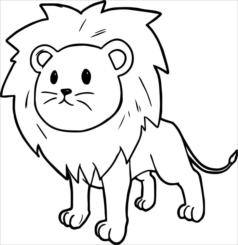 Lion Coloring Pages For Preschoolers - kids Printable