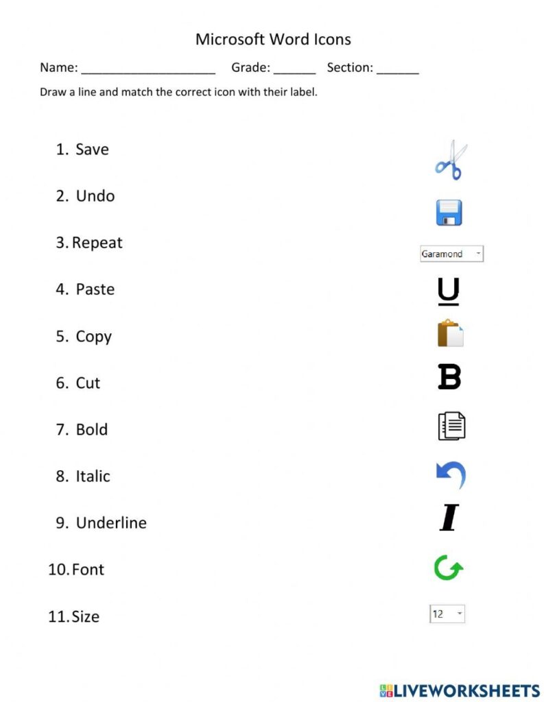 Microsoft Word Activity Printables - kids Printable