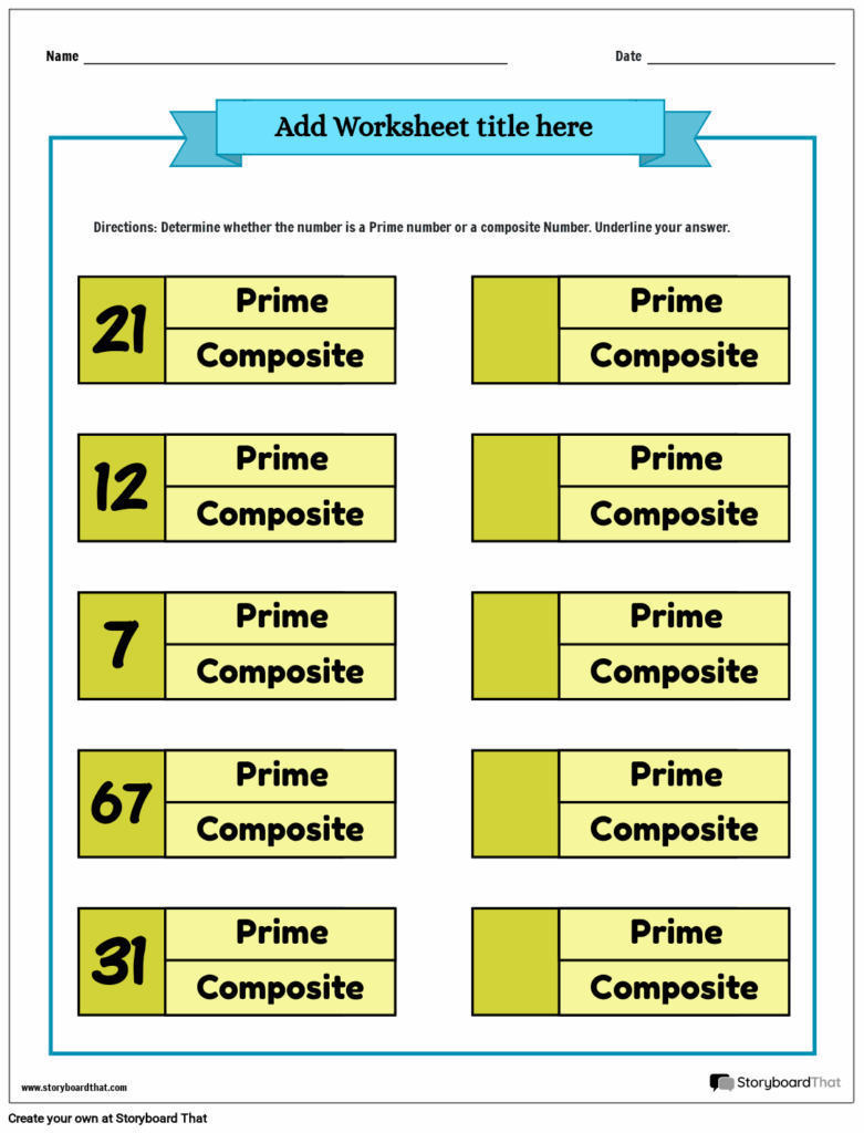 Prime And Composite Numbers Worksheets With Answers Pdf - kids Printable