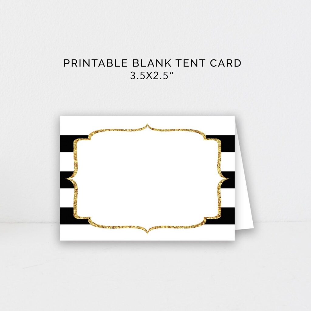 Free Printable Blank Place Card Template - kids Printable